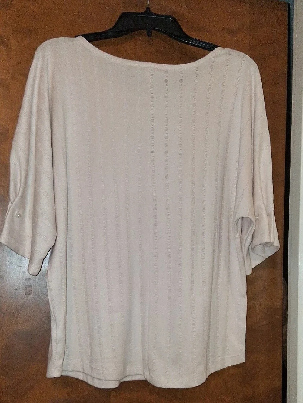 Como Blu | Tops | Relaxed Shortsleeve Knit Top In Light Cream | Poshmark